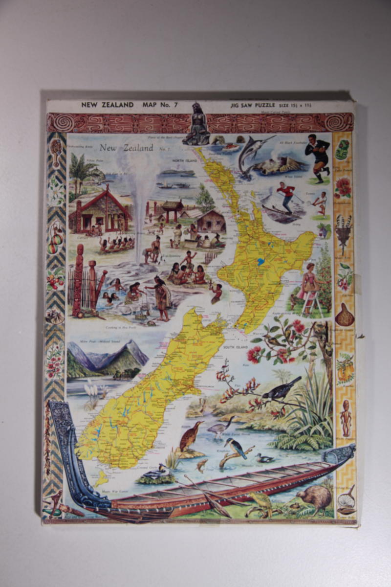 New Zealand Map No. 7 Jigsaw Puzzle - Te Whare Taonga o Waikato Museum ...