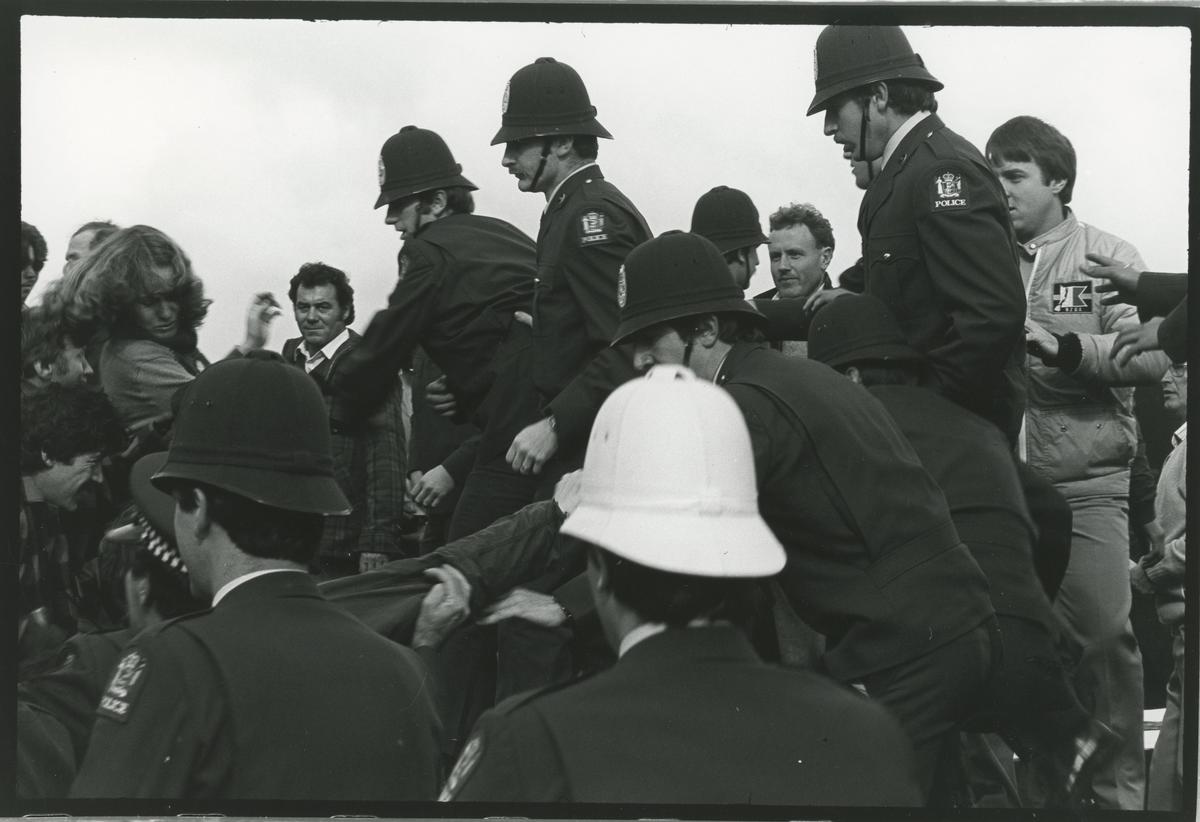 Springbok tour photo 1981 - Te Whare Taonga o Waikato Museum & Gallery