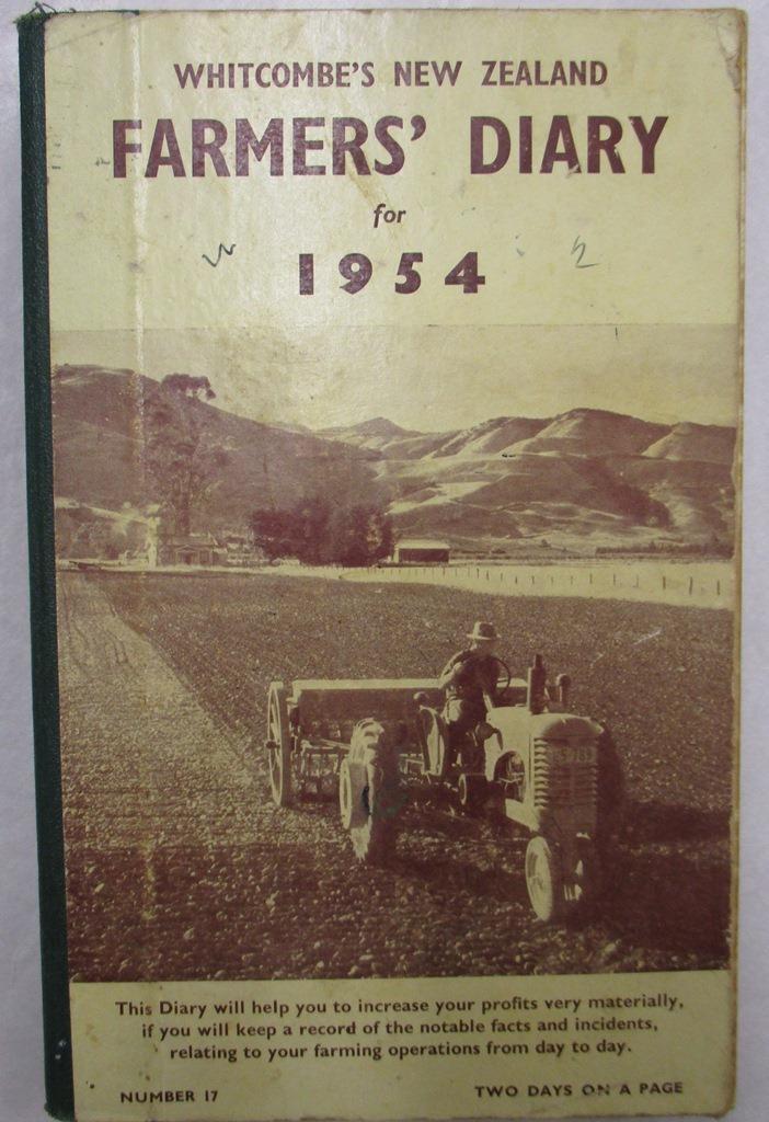 Diary - Farming Diary 1954 - Douglas Raethel - Waikato Museum