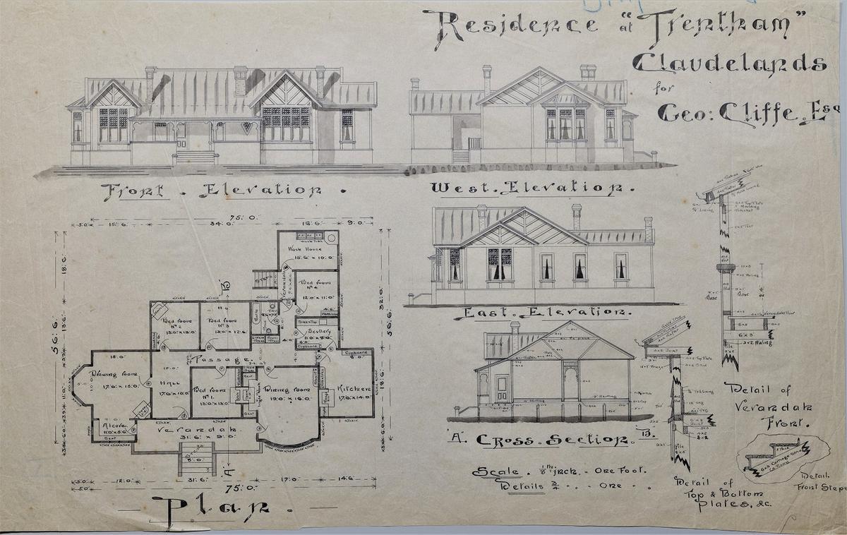 Architectural plans – Geo Cliffe's residence, Claudelands - Te Whare ...