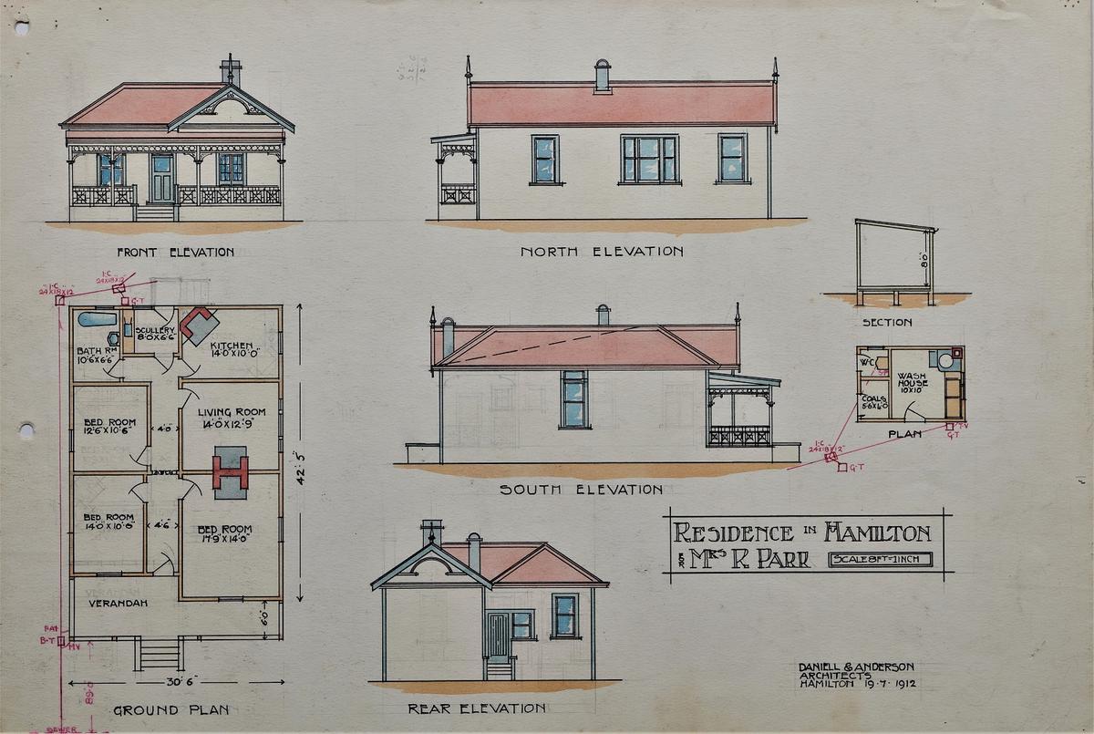 Architectural plans – Mrs R. Parr's residence - Te Whare Taonga o ...