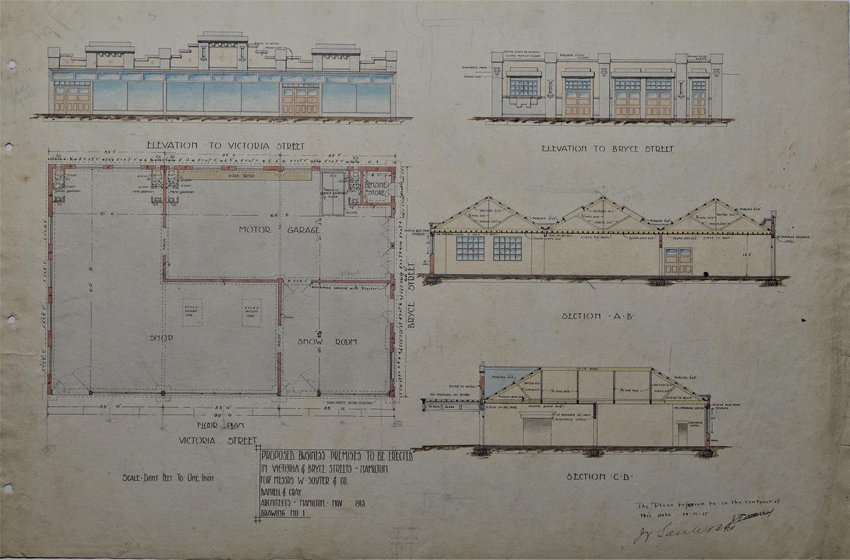 Architectural plans - W.Souter & Co. Business Premises on Victoria and ...