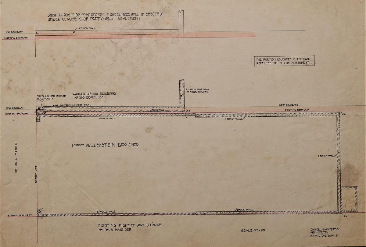 Architectural plans – Mr Geo Edgecumbe's Wall Plans, Waikato Argus ...