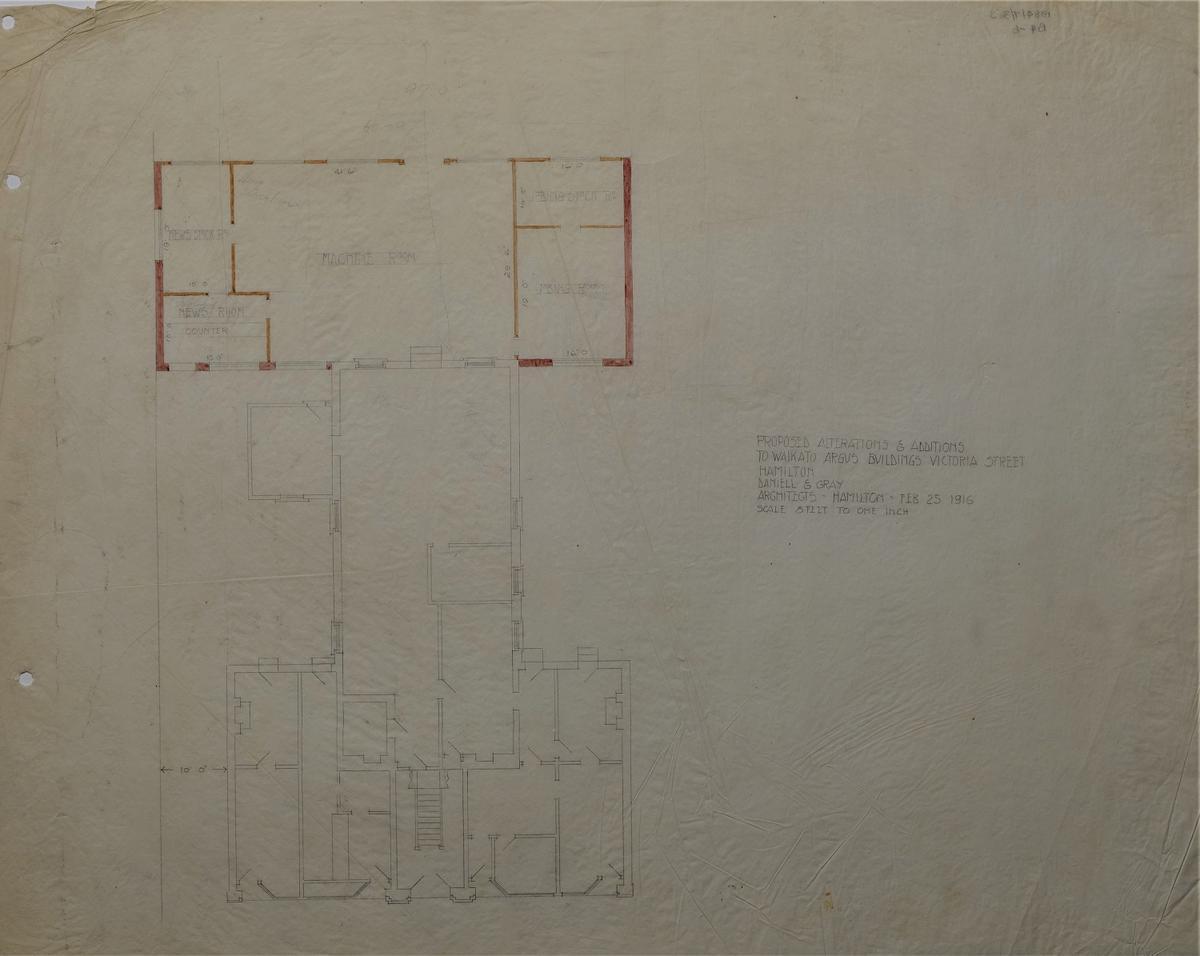 Architectural plans – Additions and Alterations to Waikato Argus ...