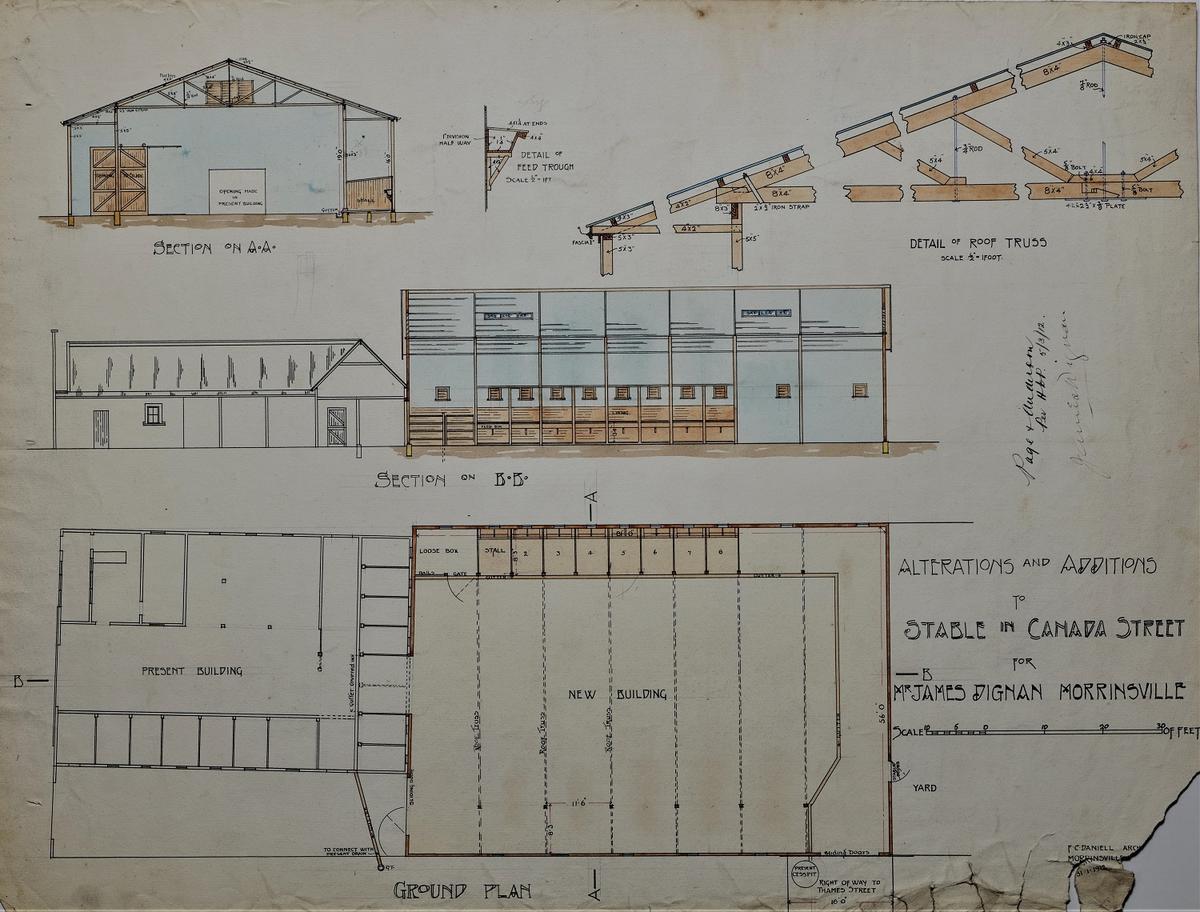 Architectural plans – Alterations and Additions for James Dignan's ...