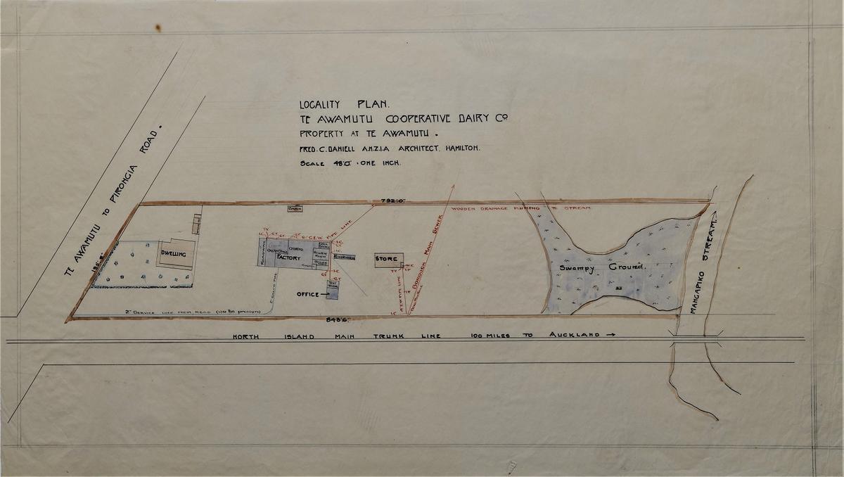 Architectural plans – Locality Plan for Co Operative Dairy Co., Te ...