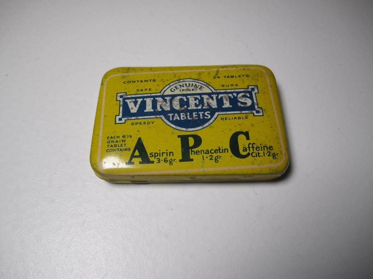 Vincent's Tablets tin - Te Whare Taonga o Waikato Museum & Gallery