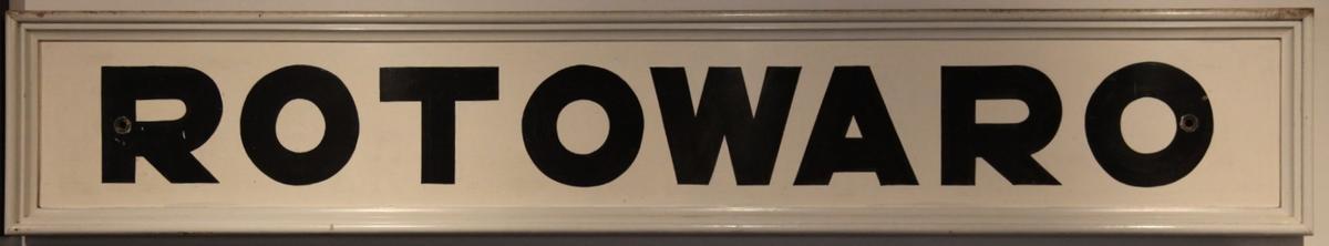 Sign – "Rotowaro" - Te Whare Taonga o Waikato Museum & Gallery